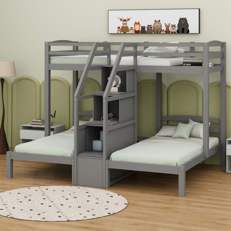 Wayfair bunk beds with stairs store